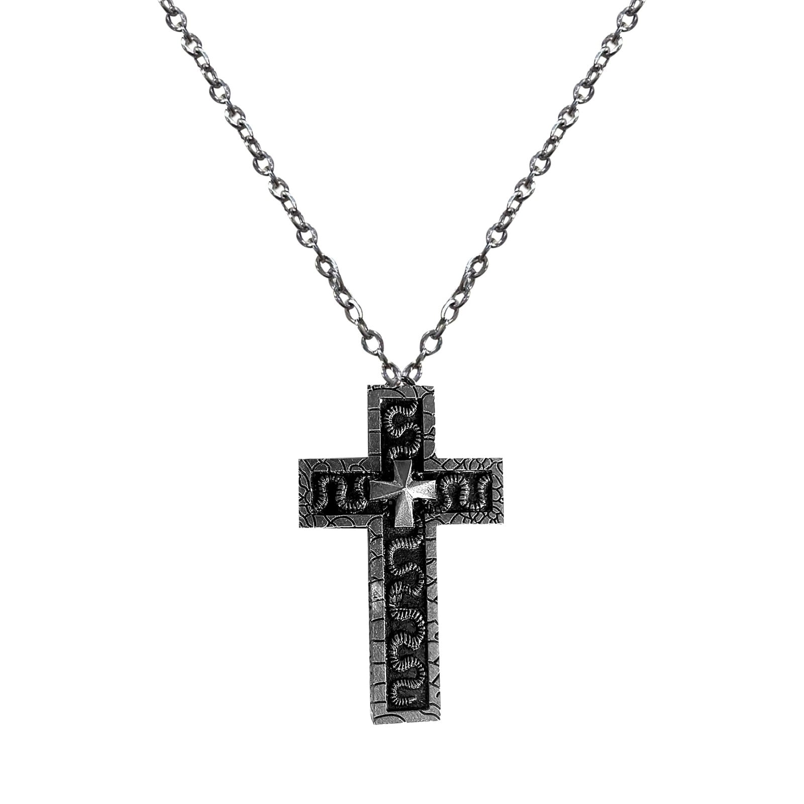 Cross-Shaped Necklace - Hidden Compartment & Stainless Steel | Hand ...