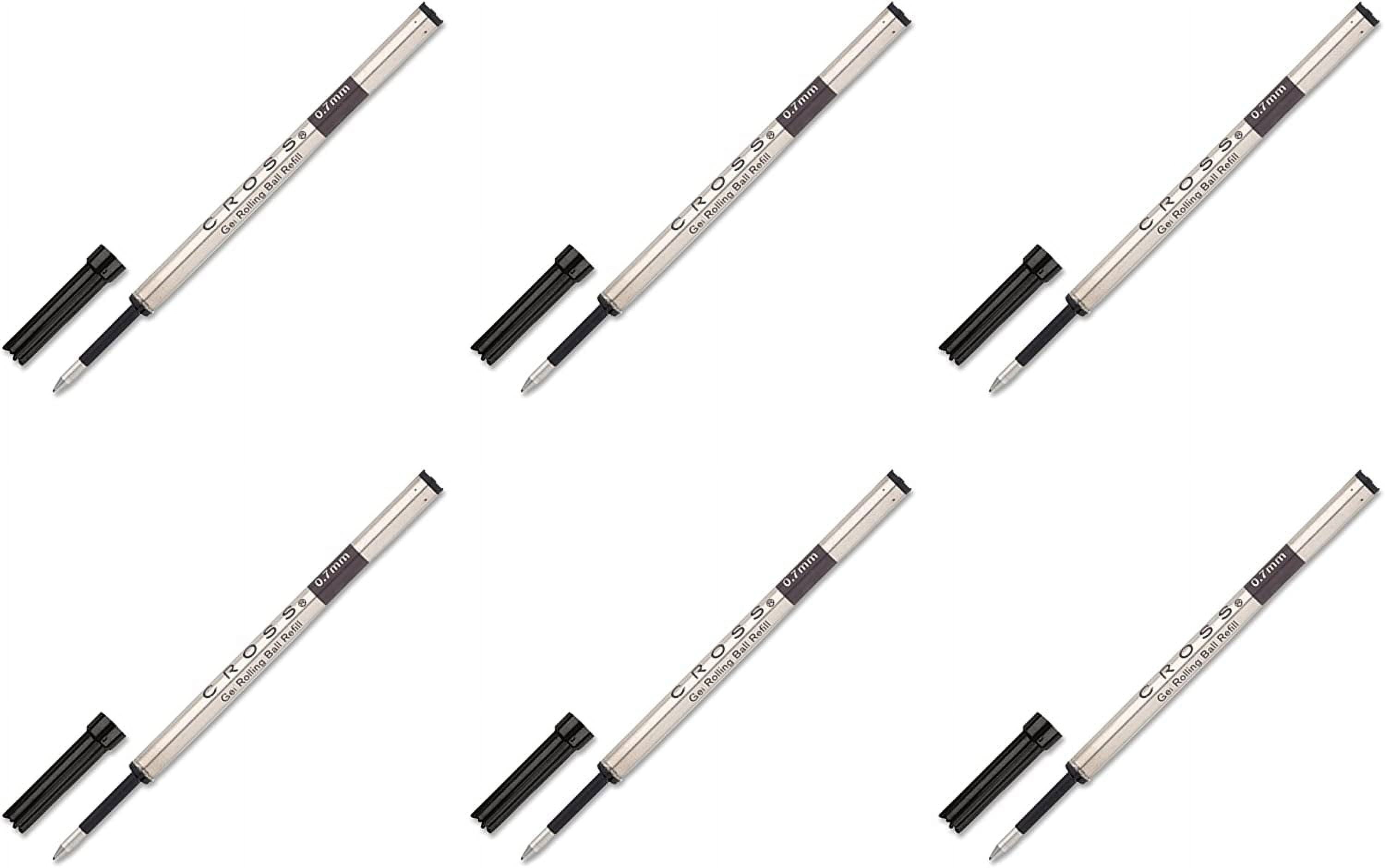 Cross Slim Gel Rolling Ball Refill, Black, 1 per Card (8910-1), 6 Packs ...