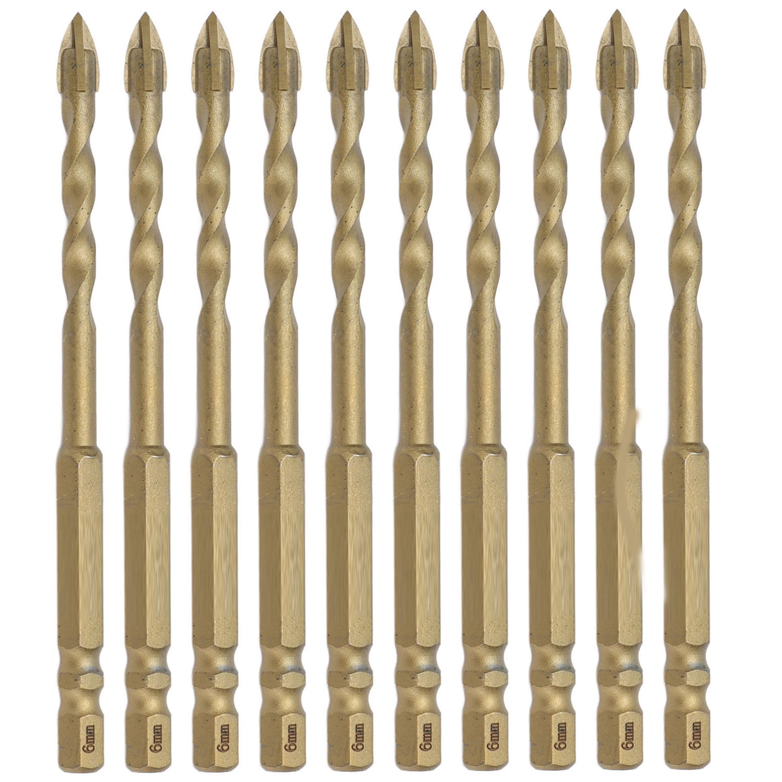 Cross Spearhead Drill Bit Set, Carbide Bits With 1/4in Hex Shank For ...