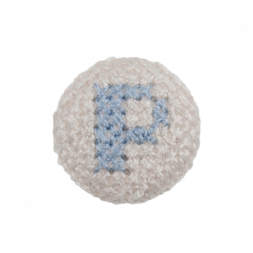 Cross Stitch Alphabet Buttons Light Blue on Ivory Letter P - Walmart.com