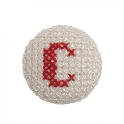 Cross Stitch Alphabet Letter Buttons - Red on White Letter C - Walmart.com