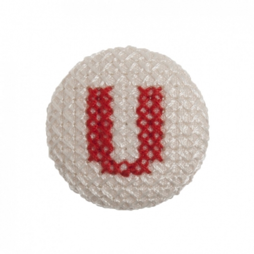 Cross Stitch Alphabet Letter Buttons - Red on White Letter U - Walmart.com