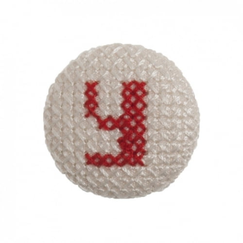 Cross Stitch Alphabet Letter Buttons - Red on White Letter Y - Walmart.com