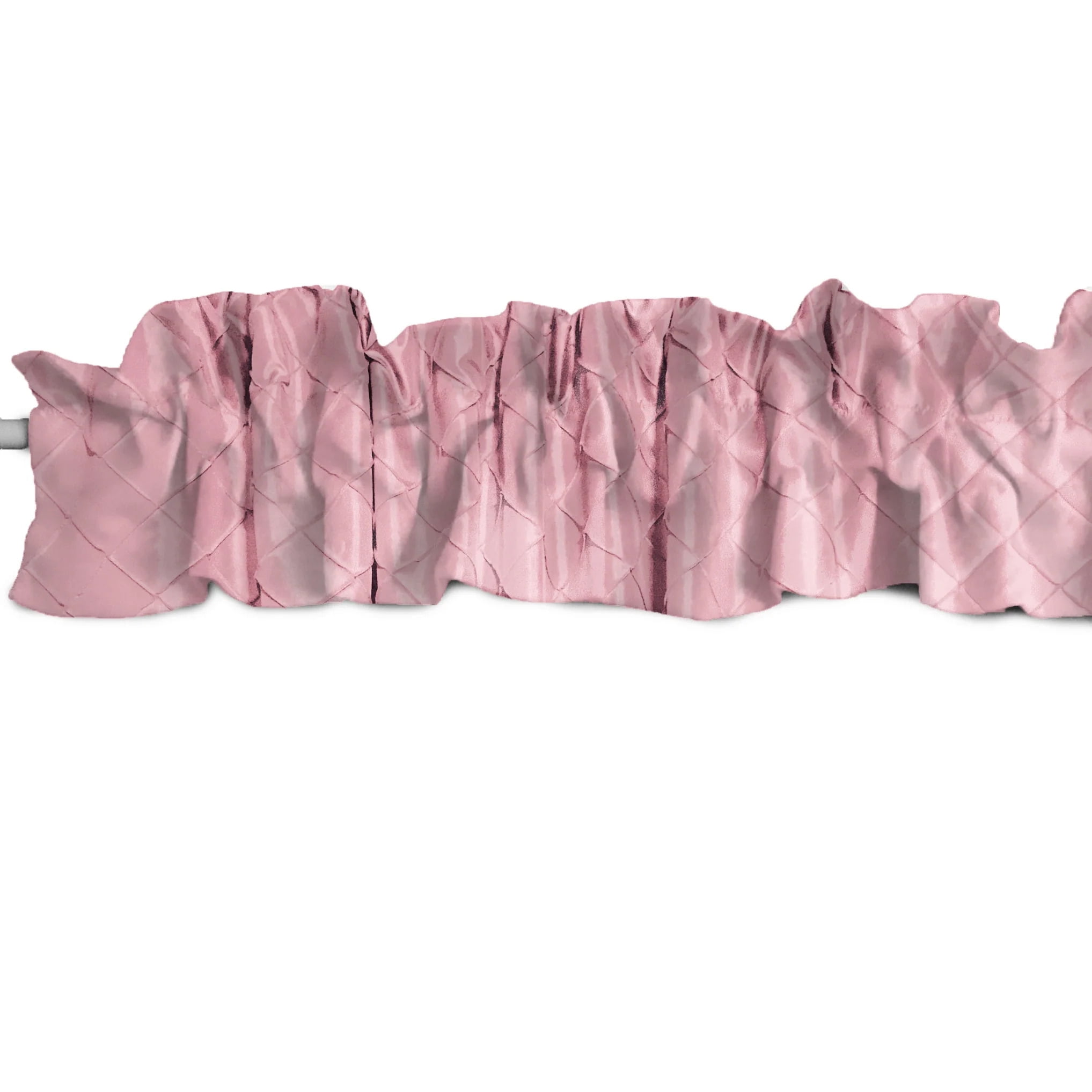 Cross Stitch Diamond Pattern Pintuck Taffeta Curtain Sleeve Topper ...