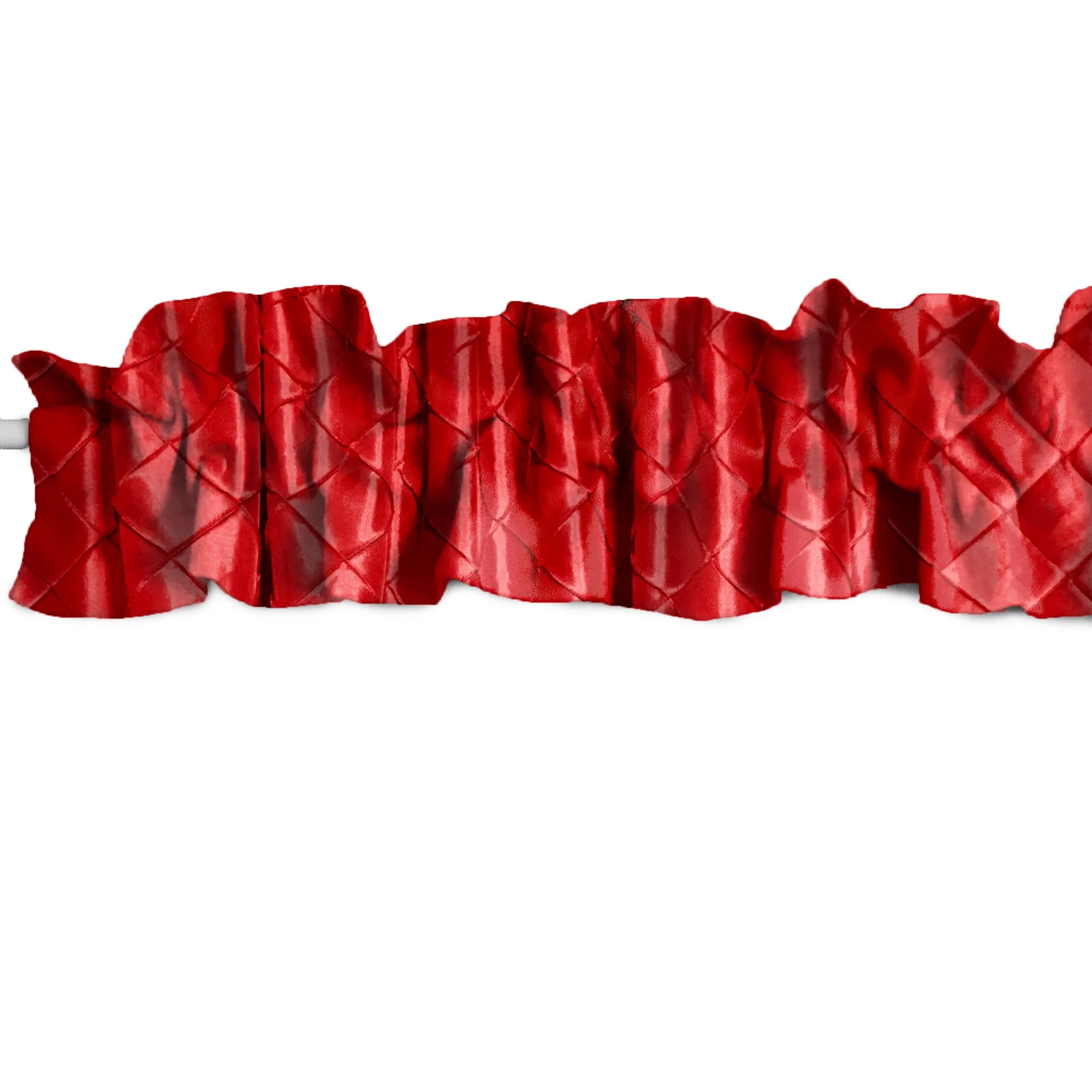 Cross Stitch Diamond Pattern Pintuck Taffeta Curtain Sleeve Topper ...