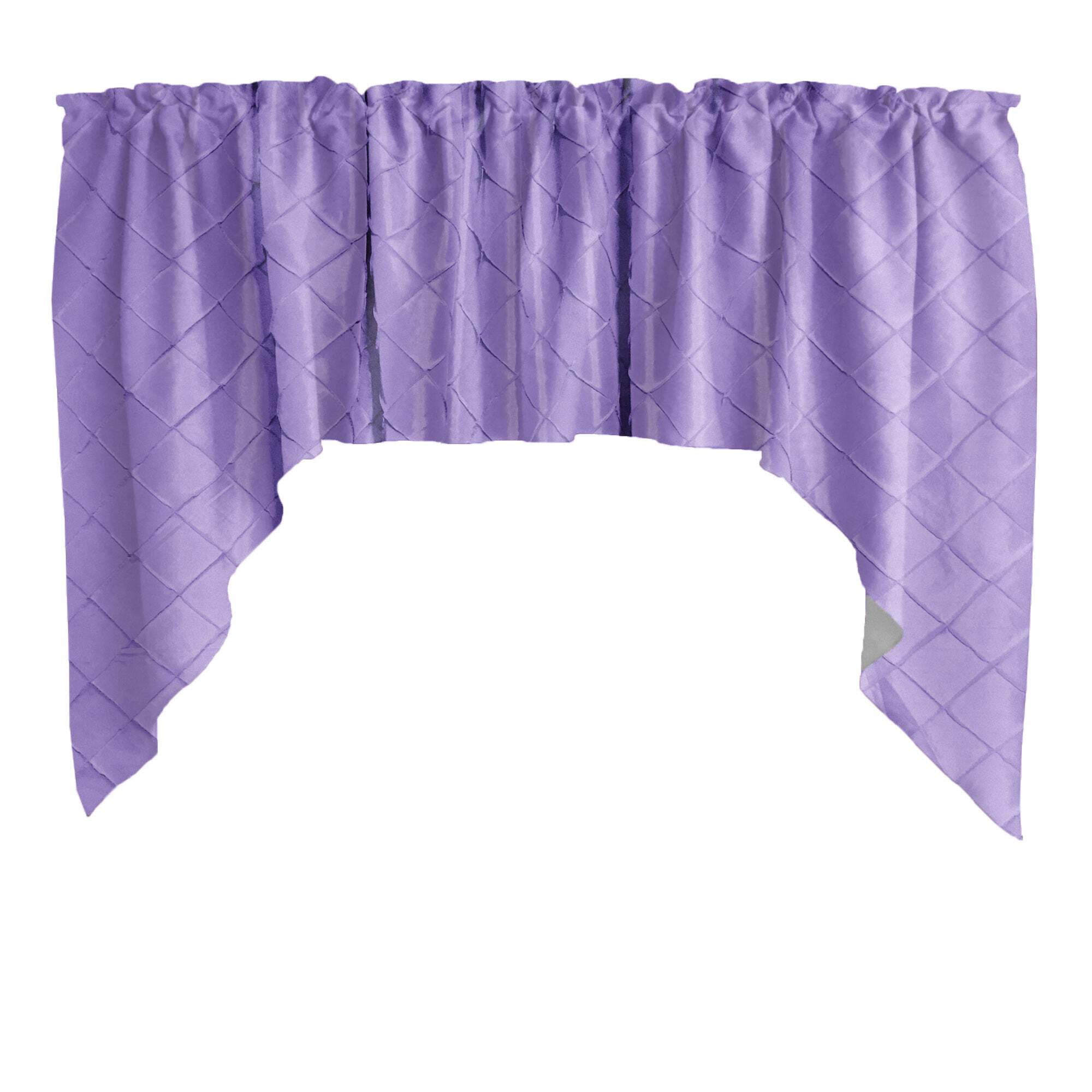 Cross-Stitch Diamond Pattern Pintuck Taffeta Swag Valance Curtain ...