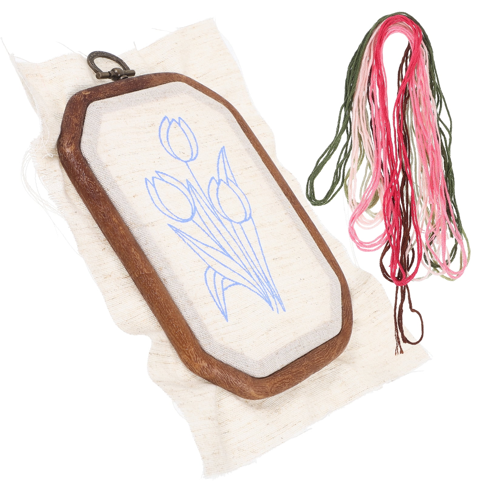 Cross Stitch Kit Handcrafted Stitching Kits Embroidery Hoop Frame Cloth ...