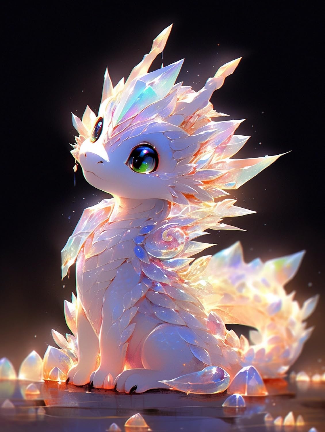 Cross Stitch Kits Stamped, Cute Baby Dragon, 8cm Printed Pattern 11CT ...