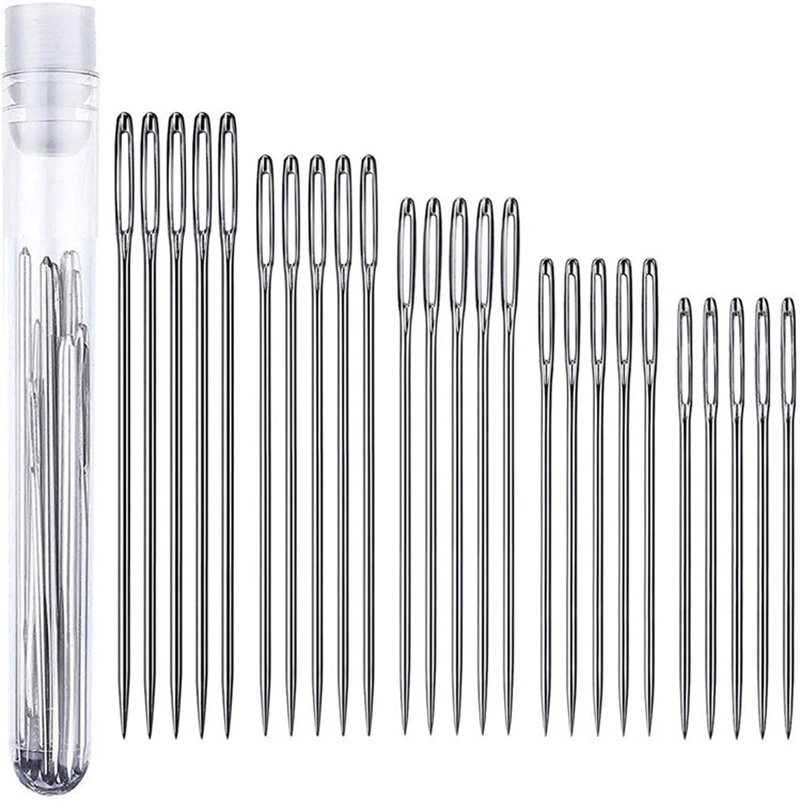 Cross Stitch Knitting Sewing Needle Large Eye Needles DIY With Case ...