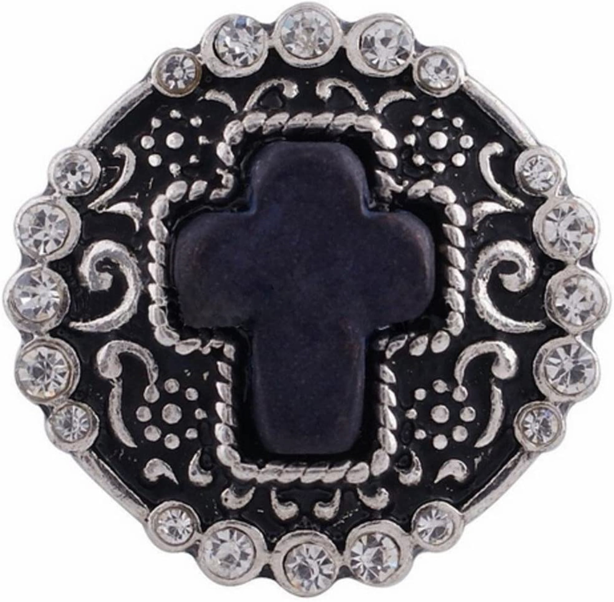 Cross Stone Rhinestone Snap Jewelry Ginger Charm Button Fits Custom ...