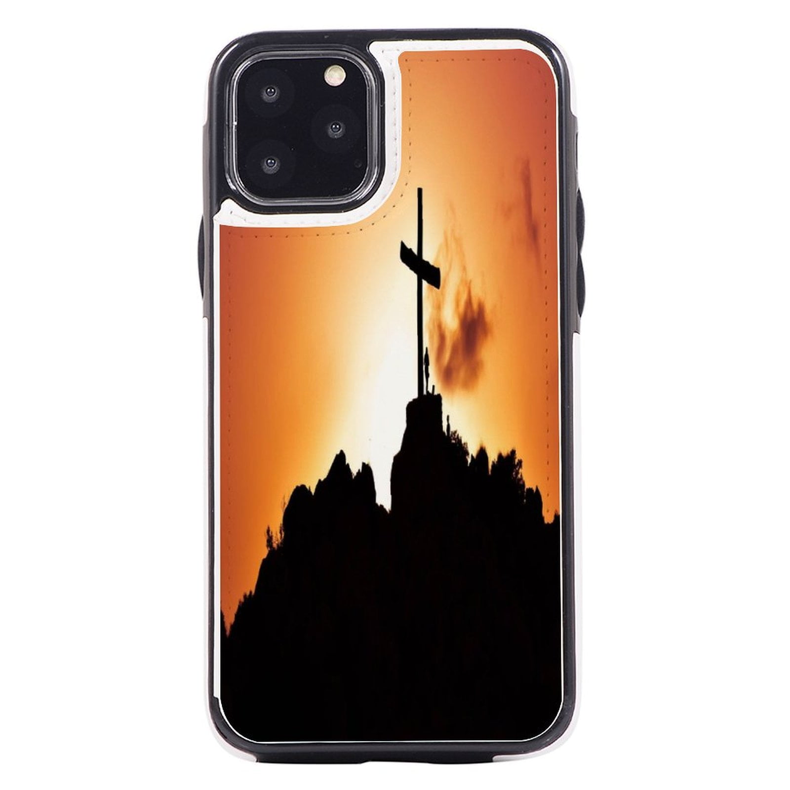 Cross, Sunset, Faith Leather Wallet Case for iPhone 16 15 14 13 12 11 ...
