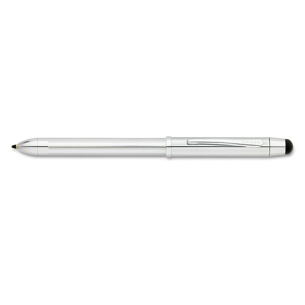 Cross Tech3+ Retractable Ballpoint Pen, Chrome Barrel, Black/Red Ink ...