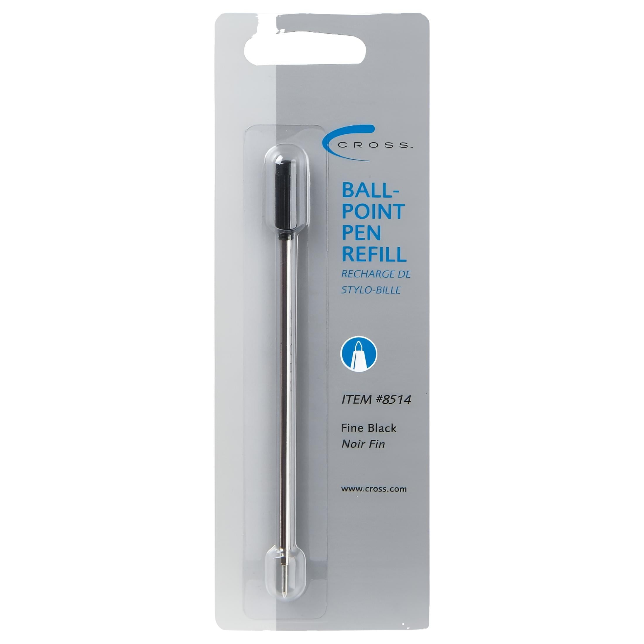 Cross Universal Ballpoint Pen Refill, Fine Point, Black, 1-Pack 8514 ...