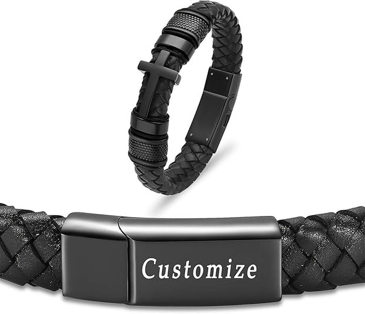 Cross Urn Bracelet for Ashes Leather Cremation Bracelet for Human / Pet ...