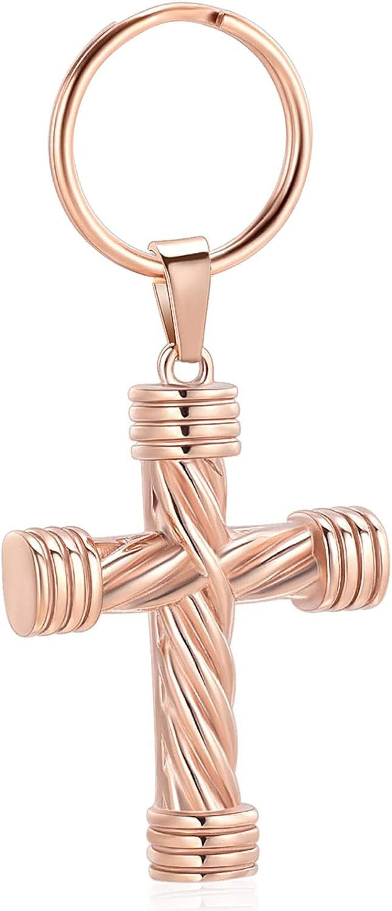 Cross Urn Keychain for Ashes Cross Ash Keychain Memorial Cremation ...