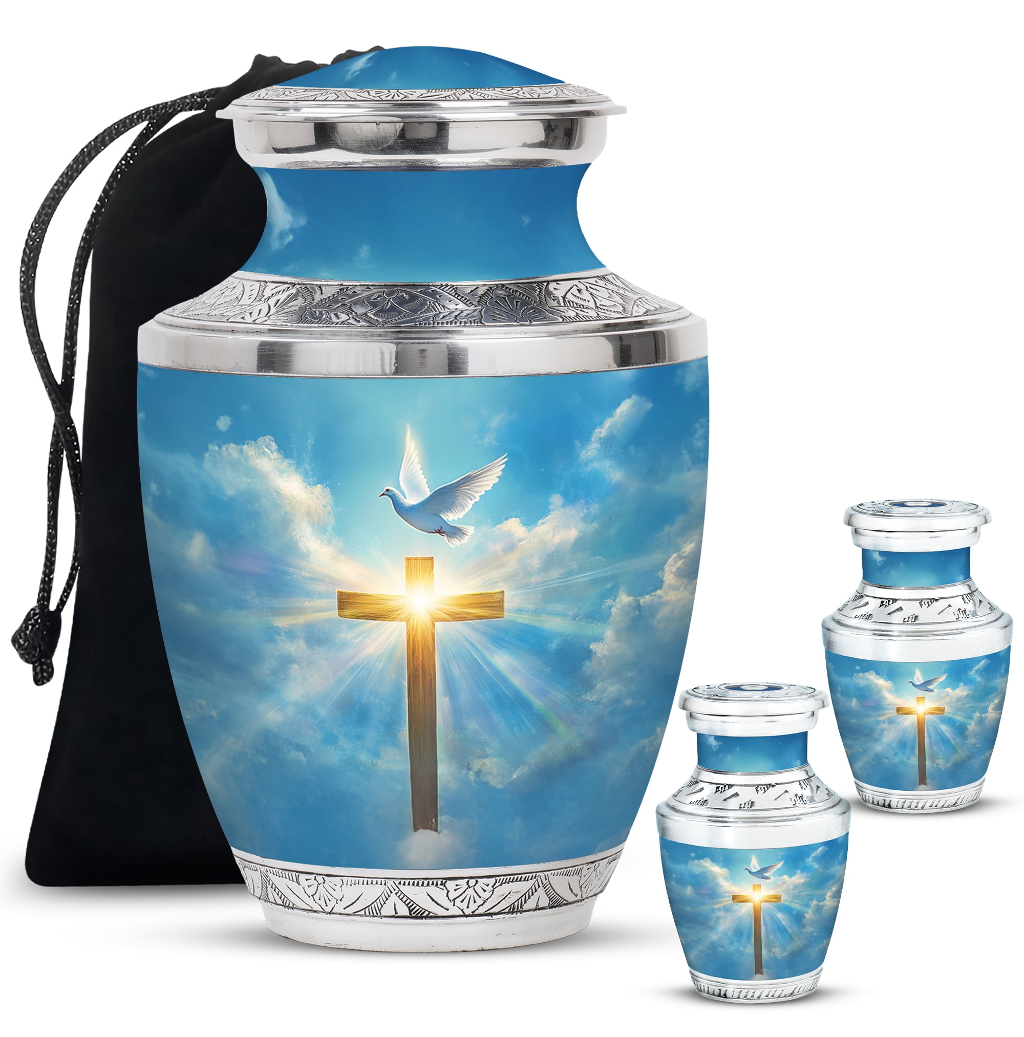 Cross Urns – Large & Mini Cremation Urns for Human Ashes, Memorial ...