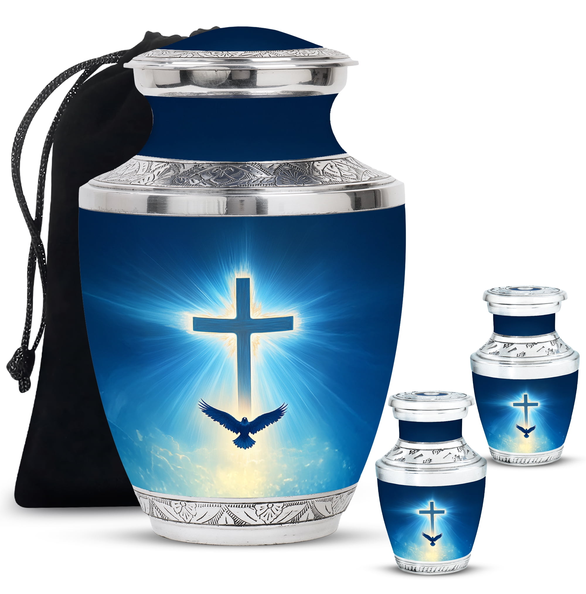 Cross Urns – Large & Small Cremation Urns for Human Ashes, Memorial ...