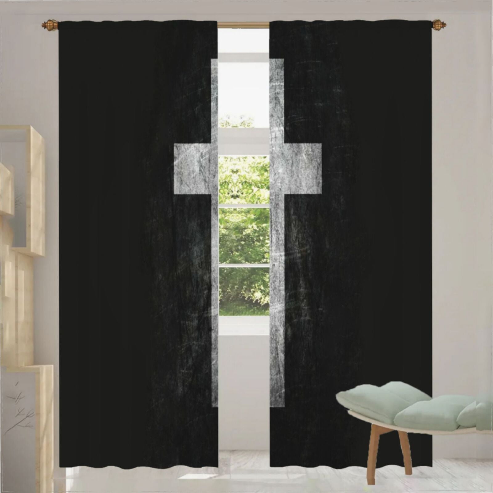 Cross Window Tulle Curtains for Living Room Kitchen Modern Window ...