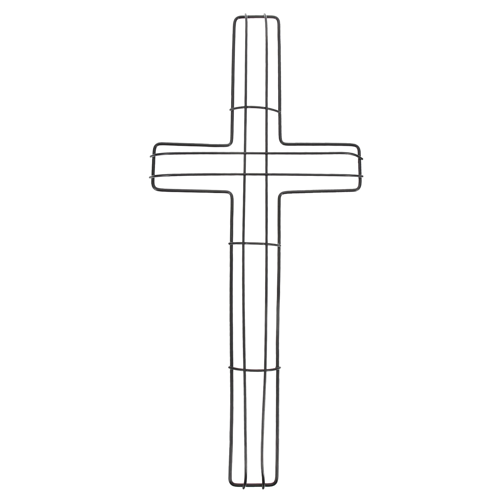 Cross Wire Wreath Form for Church Decoration Black - Walmart.com