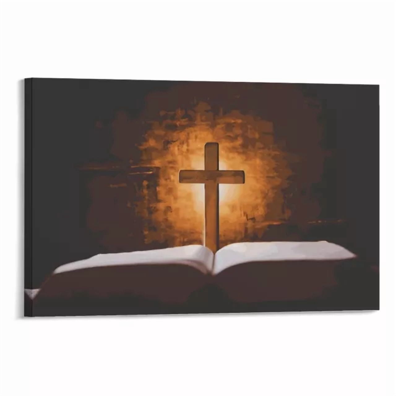 Cross With Bible And Candle Pop Poster Family Decor Home Decor Gift ...
