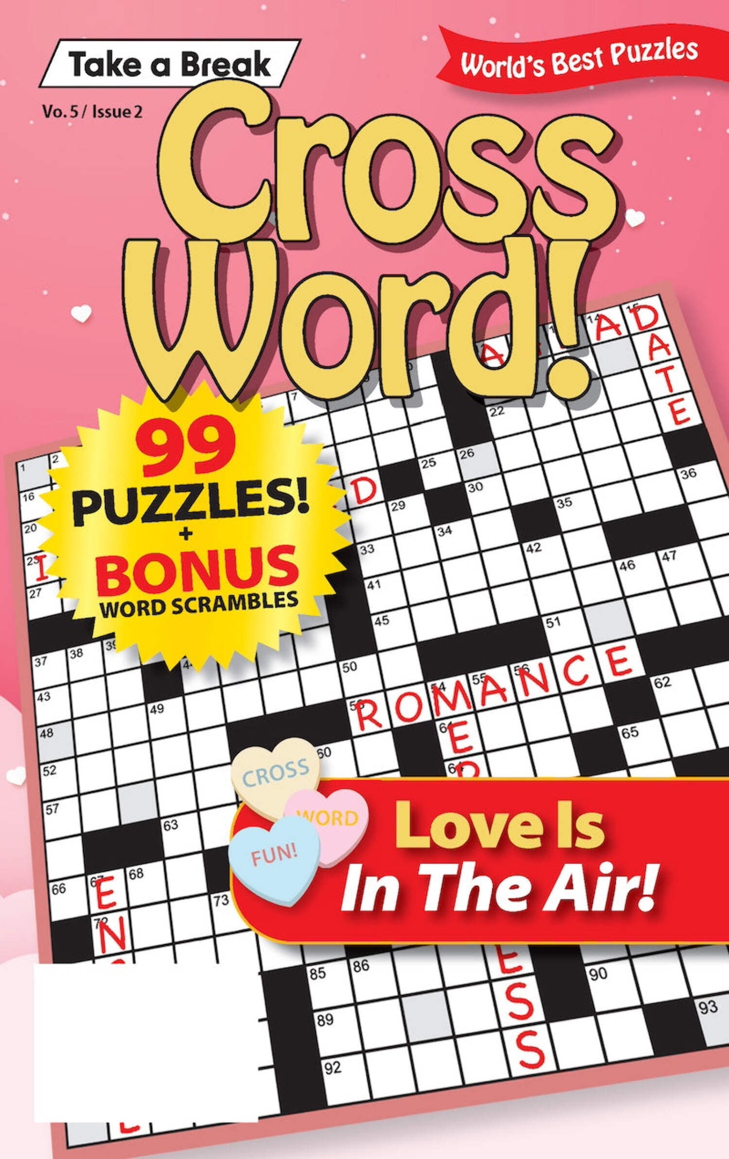 Cross Word - Love Is In The Air Vol. 5 Issue 2: 99+ Puzzles Bonus Word Scrambles, Valentine's ...