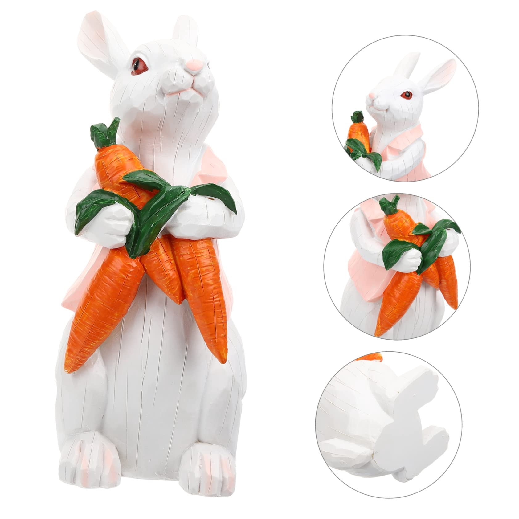 Cross-border Easter Bunny Series Decorative Resin Figurines Holding ...