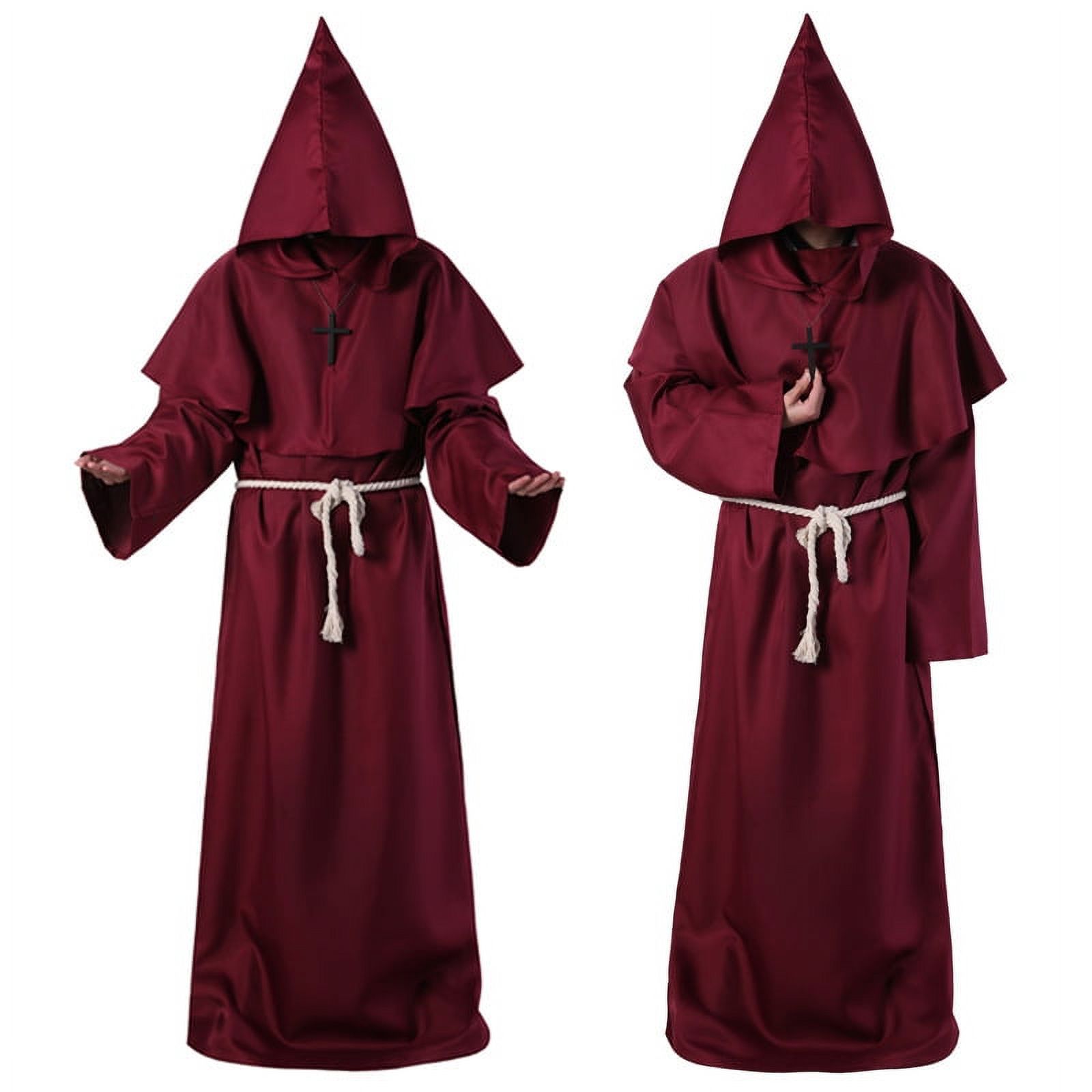 Cross-border Halloween costume medieval monk robe monk costume wizard ...