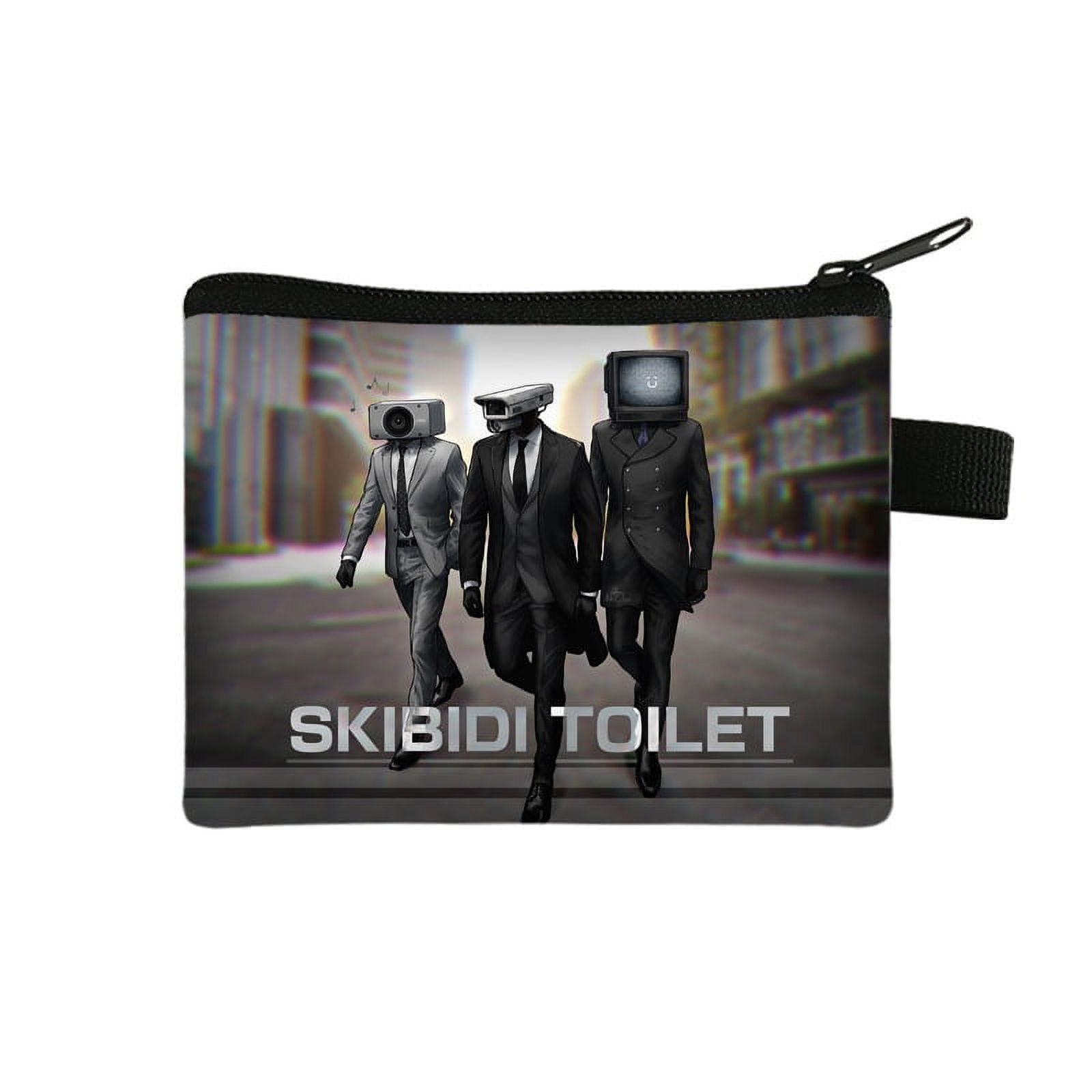 Cross-border new skibidi toilet plush spoof toilet coin purse polyester ...