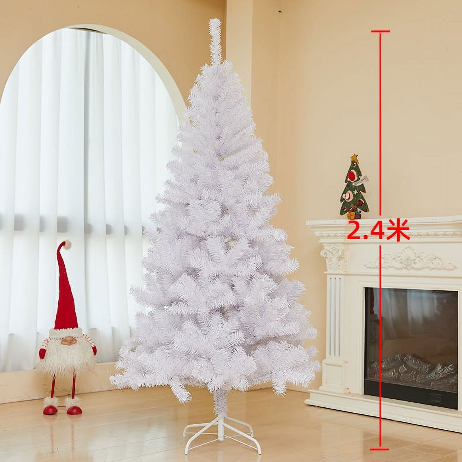 Cross-border selling pure white Christmas tree 1.2 meters 1.5 meters 1.8 meters home bare tree ...