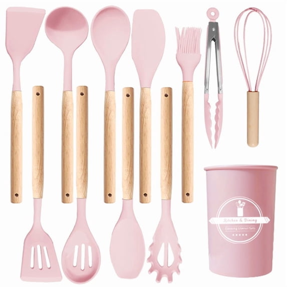 Cross-border silicone kitchenware 12-piece set, non-stick pan, silicone ...