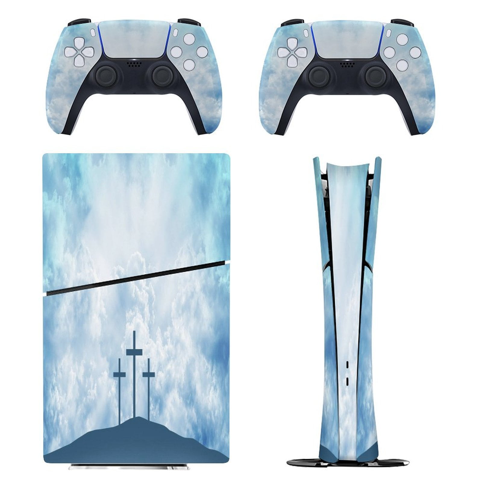 Cross，clouds PS5/PS5 Slim Digital Disc Skin Sticker For Console And ...