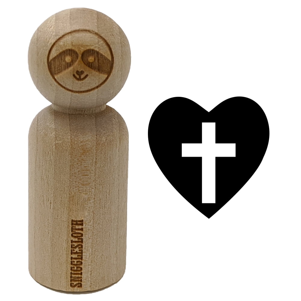 Cross in Heart Christian Rubber Stamp for Scrapbooking Crafting ...