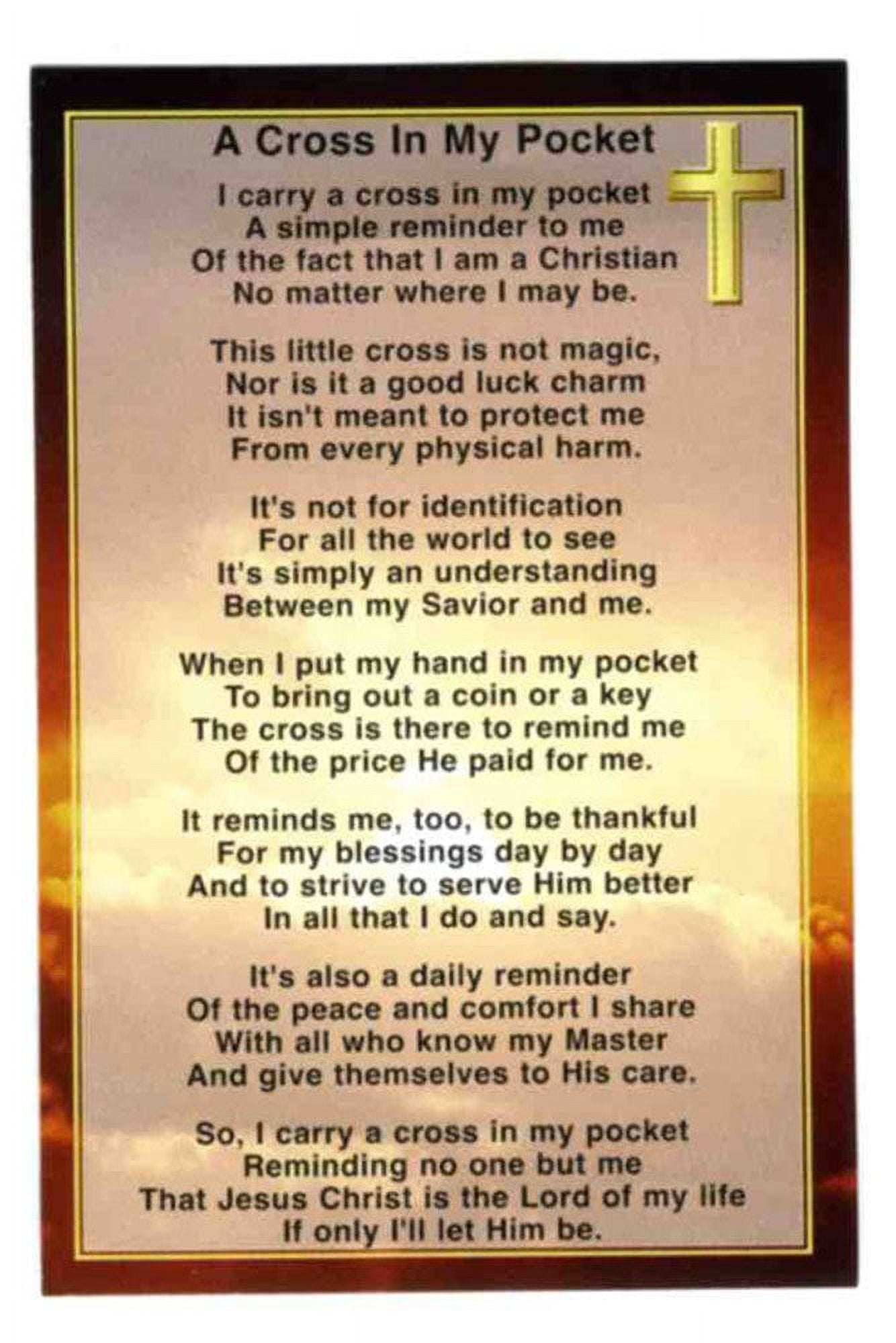 Cross in My Pocket Prayer Cards Package of 100 - Walmart.com