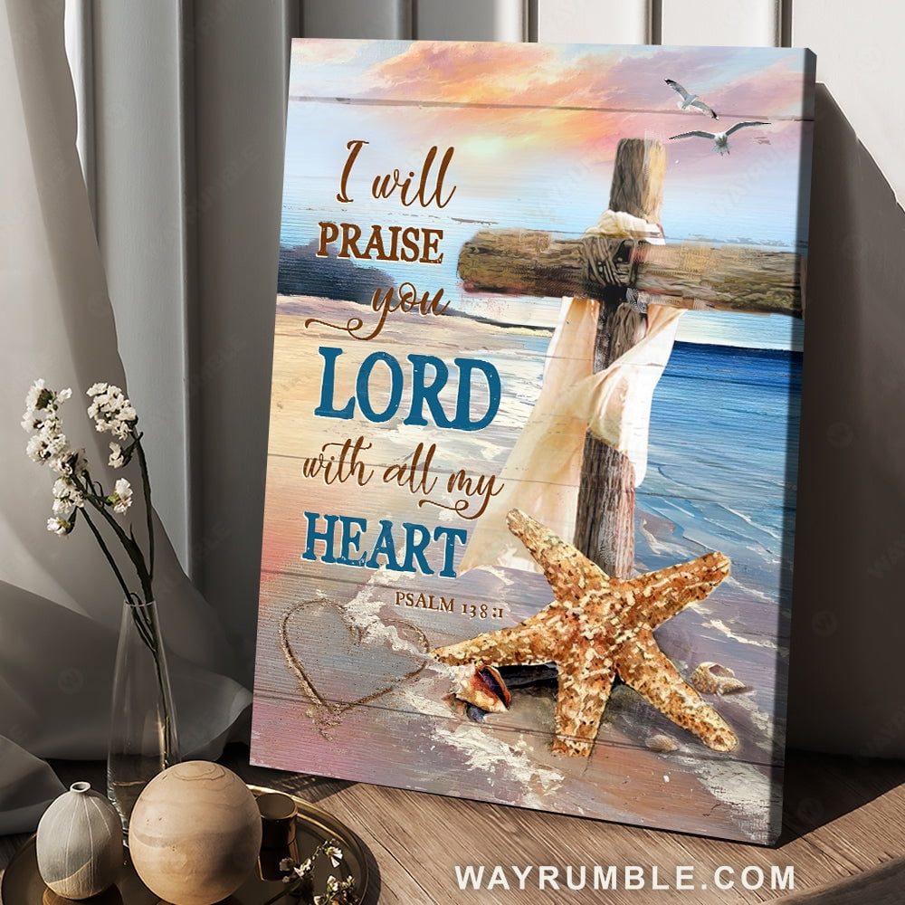 Cross painting, Deep ocean, Big starfish, I will praise you - Jesus ...