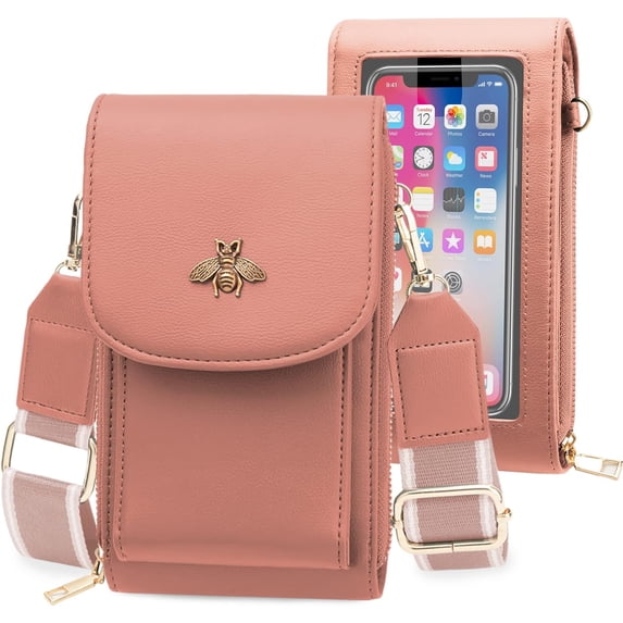 CrossBody Bags with Touchscreen Cell Phone Purse Window Zipper Pocket ...