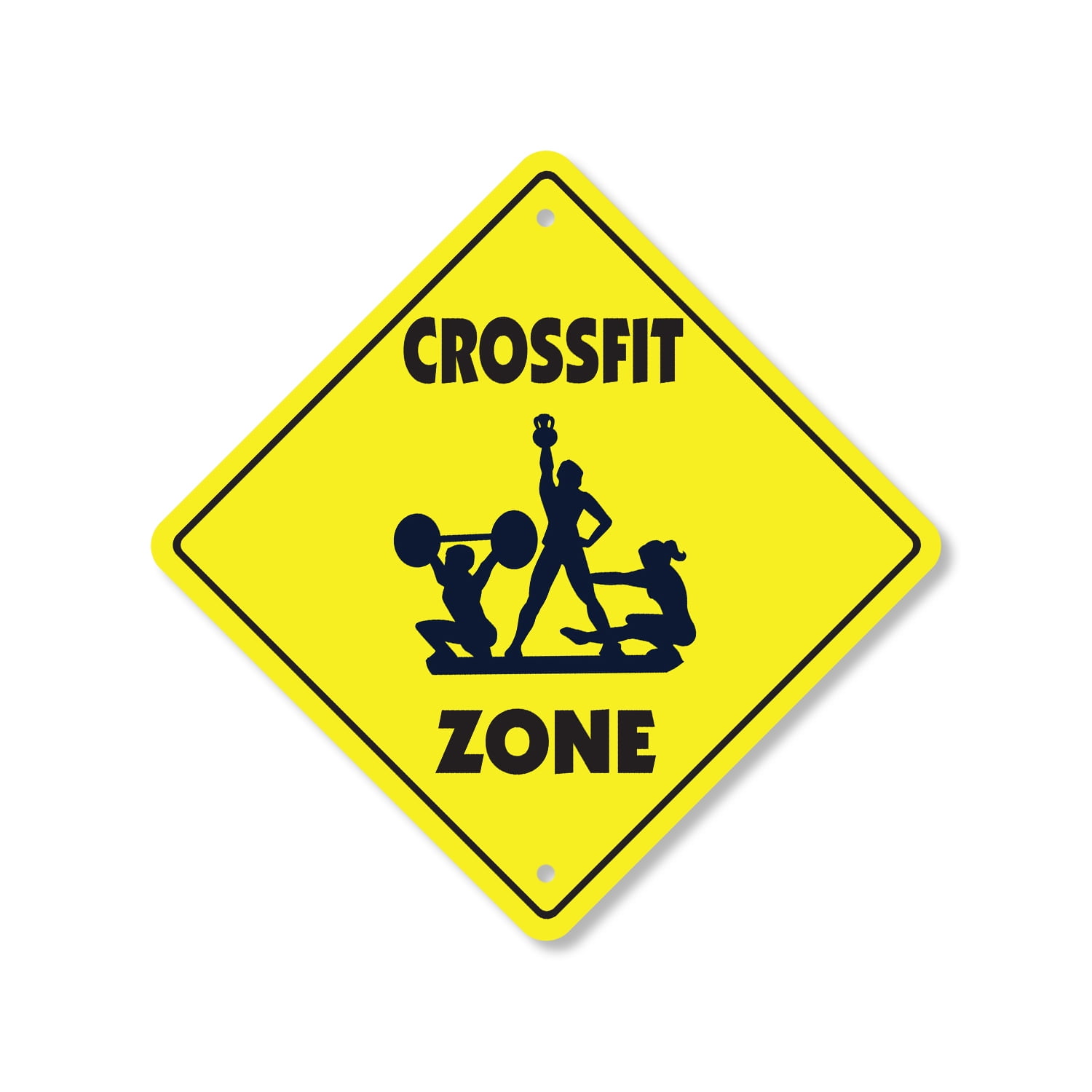 CrossFit Plastic Crossing Sign - 10 Inch X 10 Inch Xing Sign Gift ...