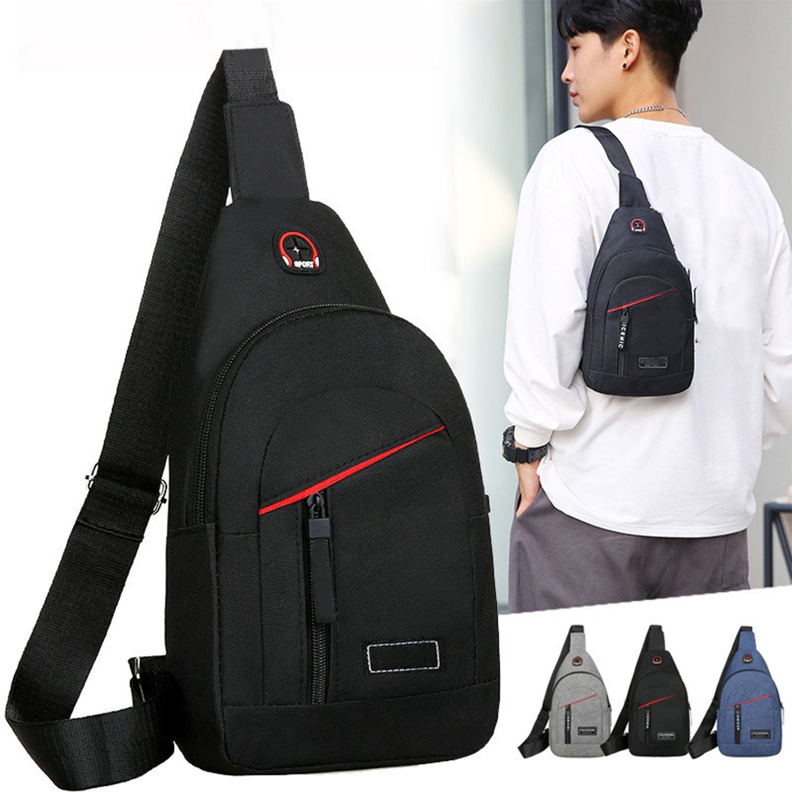 Crossbody Backpack, Fashionable Embroidery Bag, Large Capacity ...