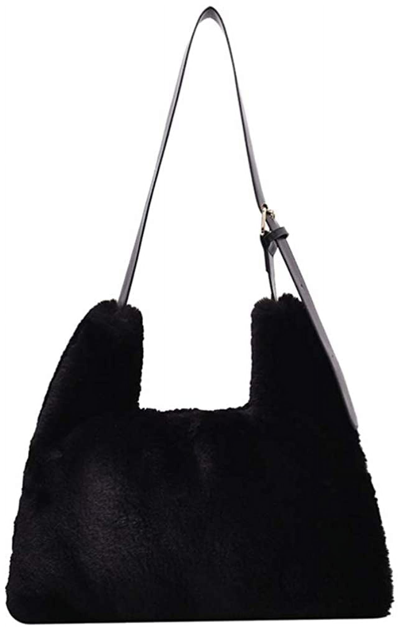 Crossbody Bag Faux Fur Shoulder Bag Fuzzy Tote Bag Hobo Bag Fluffy ...