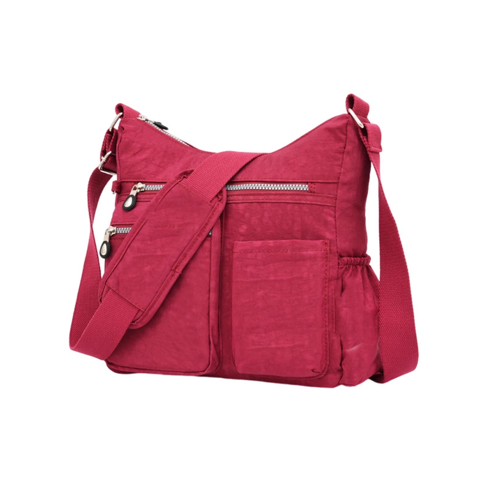 Crossbody Bag Nylon Cloth Bag Multi Compartment Medium Bag Middle Aged ...