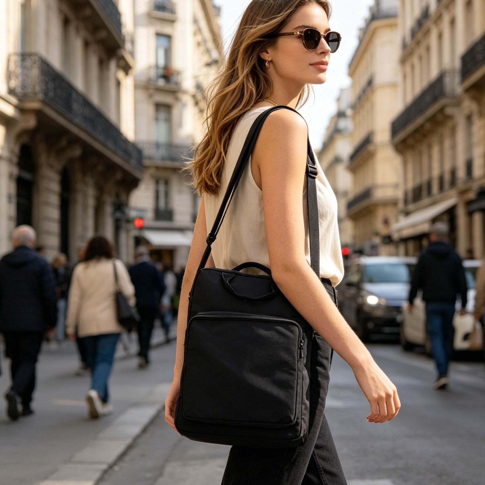 Crossbody Bag, Women Nylon Tablet Carry Shoulder Purse, Large Capacity ...