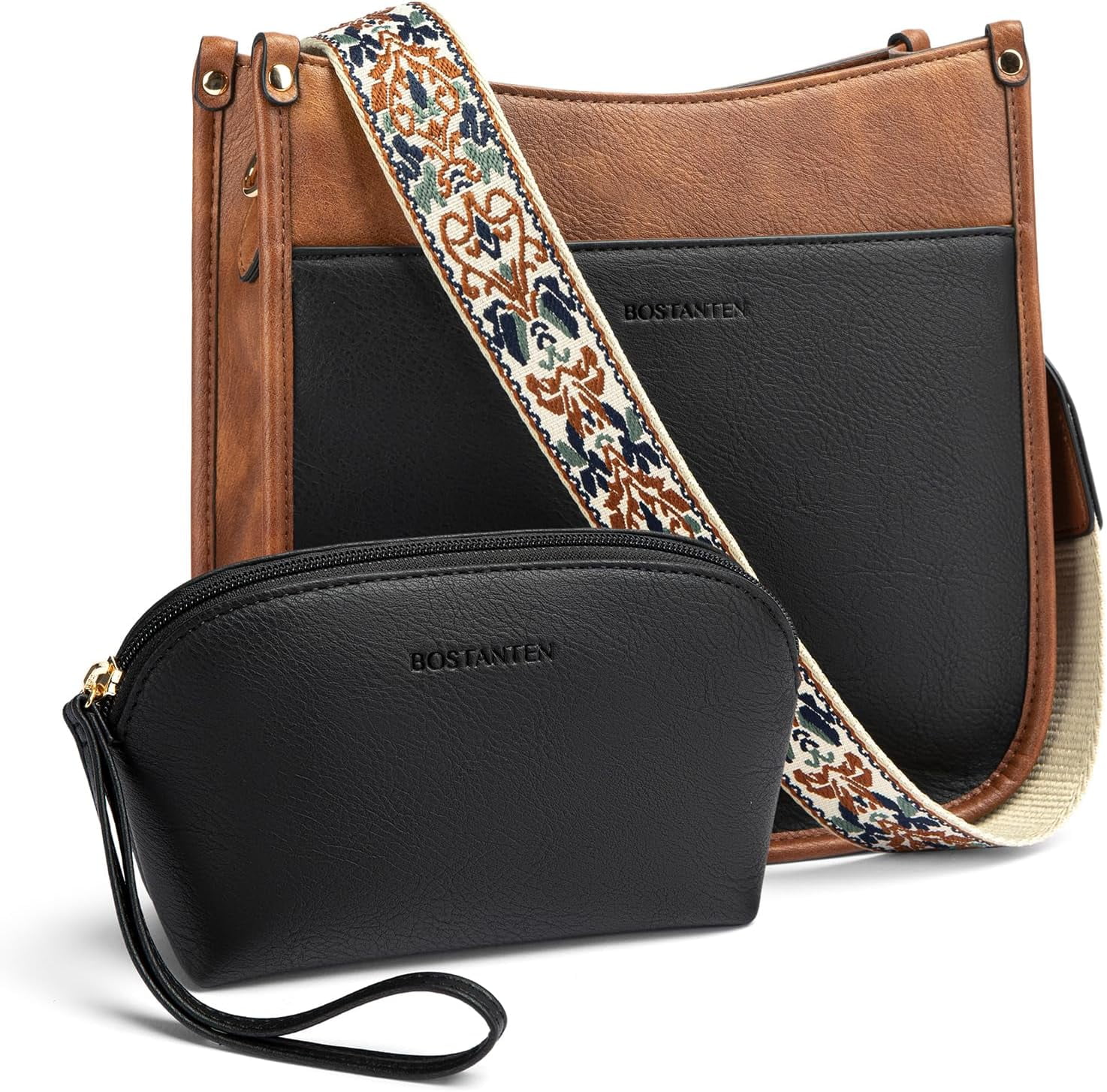 Crossbody Bags for Women 2PCS Vegan Leather Hobo Purses Wallet Set ...