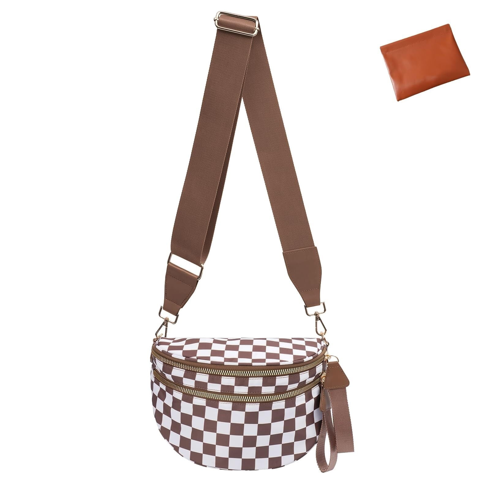 Crossbody Bags for Women, Black And White Checkered Crossbody Bag for ...
