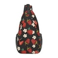 Crossbody Bags for Women Men - Abstract cartoon strawberry Casual Sling ...