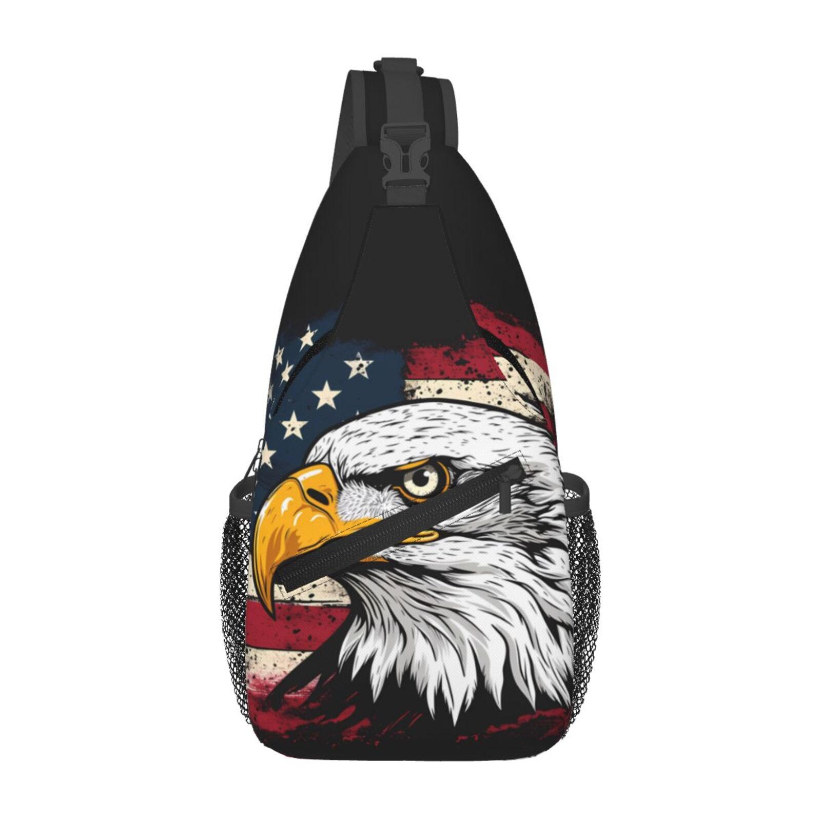 Crossbody Bags for Women Men - American Bald Eagle Casual Sling Bag ...