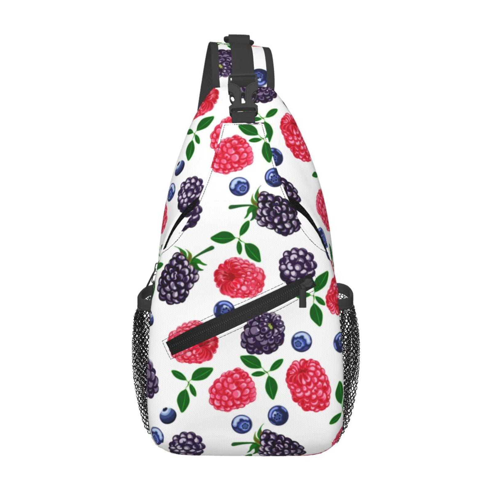 Crossbody Bags for Women Men - Blueberry berries Print Casual Sling Bag ...