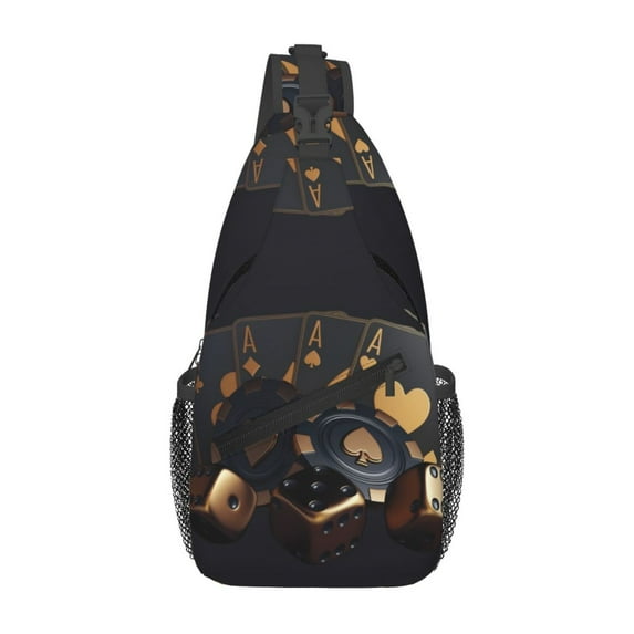 Crossbody Bags for Women Men - Casino Cards Poker Casual Sling Bag ...