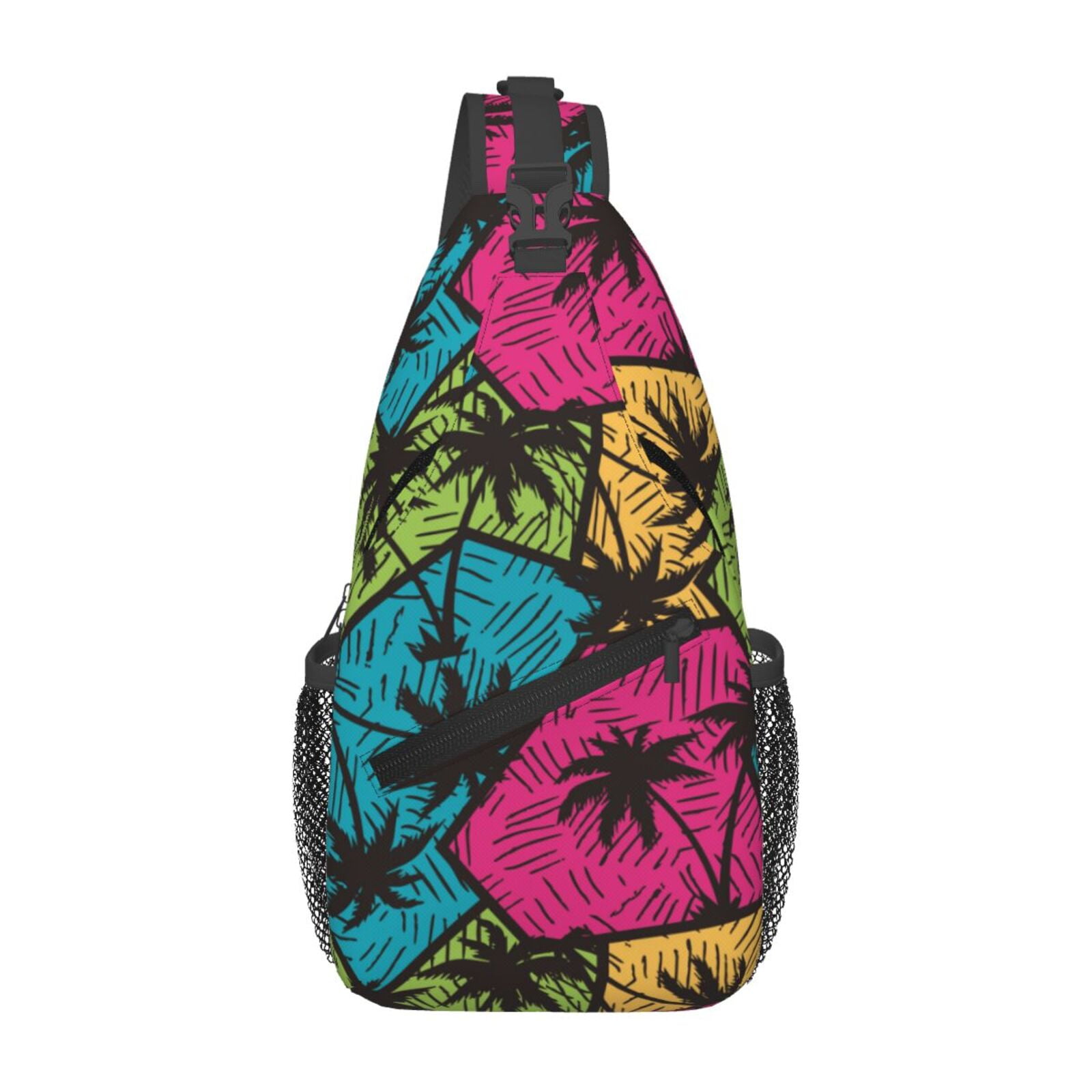 Crossbody Bags for Women Men - Colorful Hawaiian Style Casual Sling Bag ...