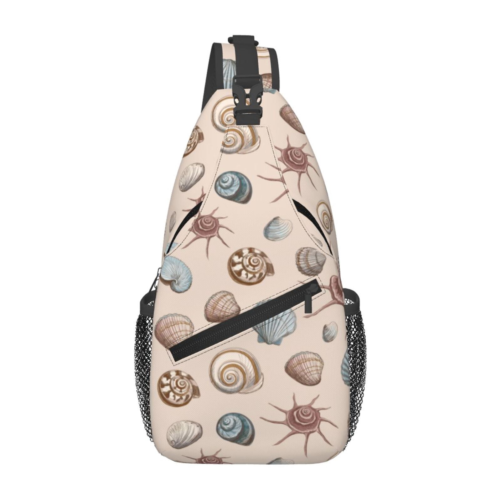 Crossbody Bags for Women Men - Conch Shells Print No.9013 Casual Sling ...