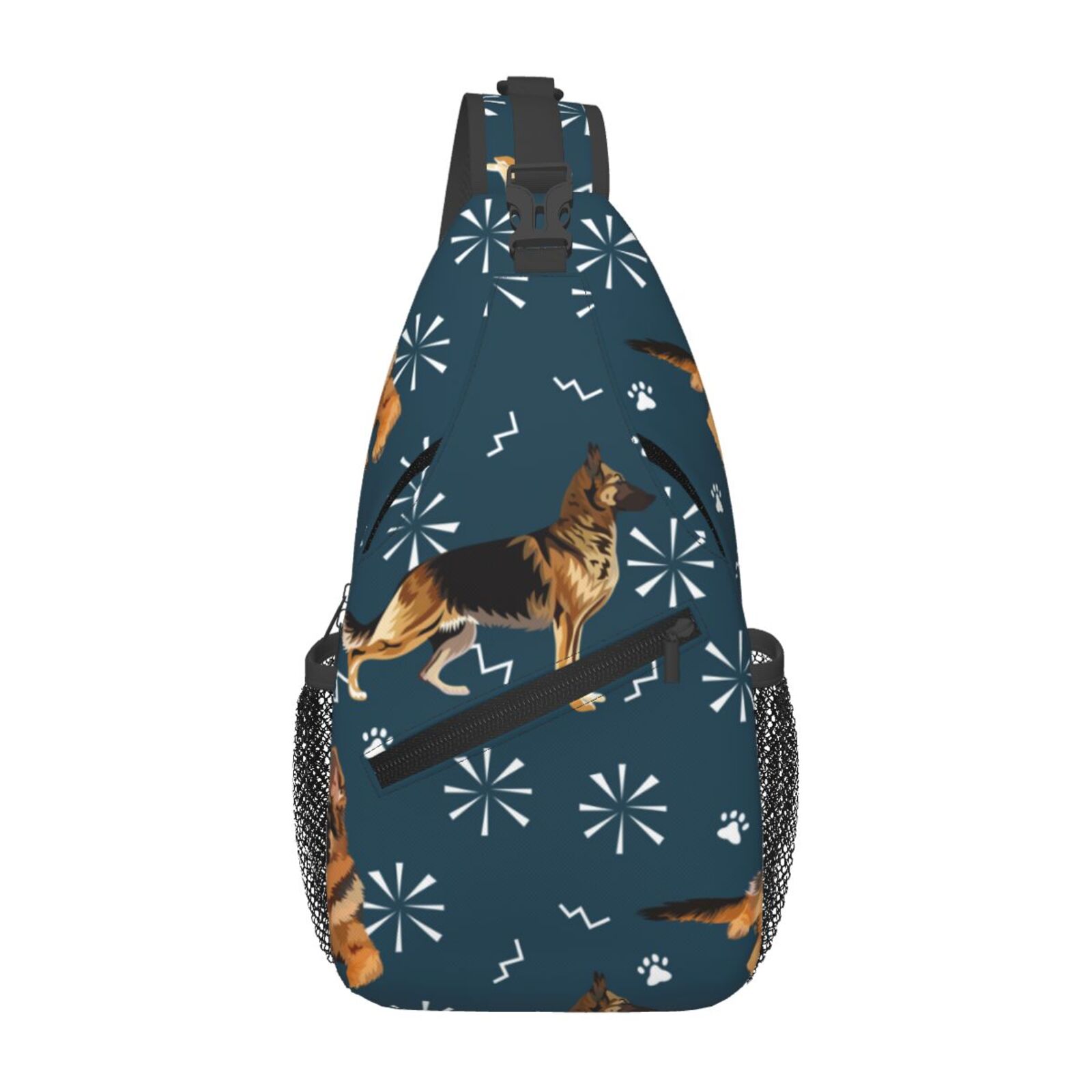 Crossbody Bags for Women Men - German Shepherd Dog Footprint Casual ...