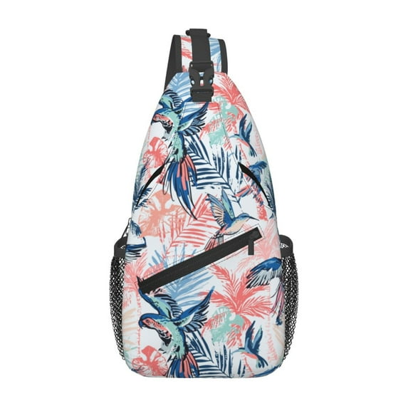 Crossbody Bags for Women Men - Hand Drawn Cute Parrot Bird Casual Sling ...
